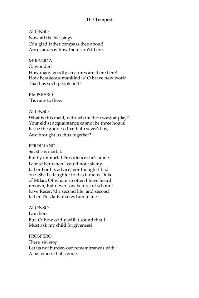 The tempest - william shakespeare