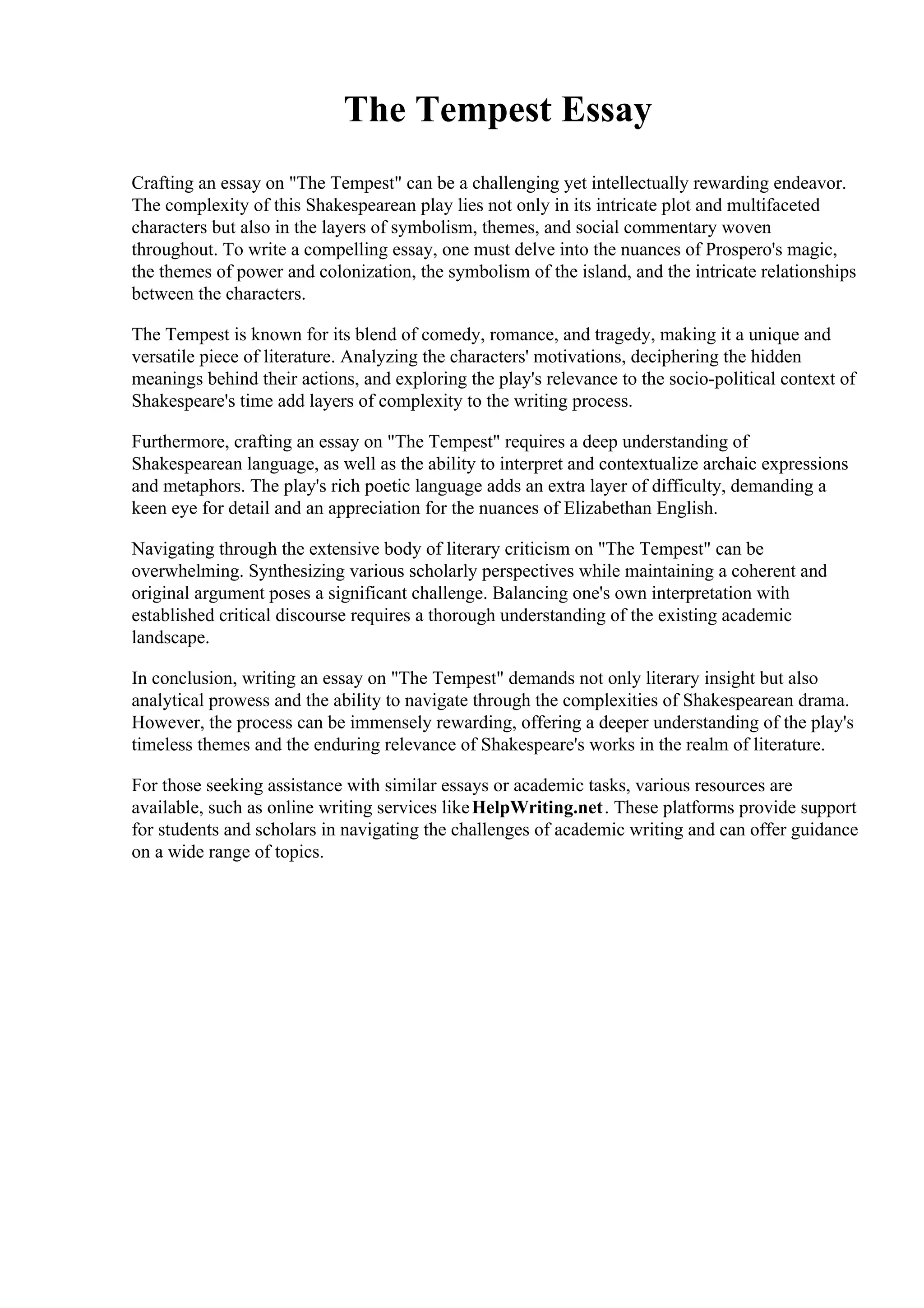 The Tempest Essay.pdf