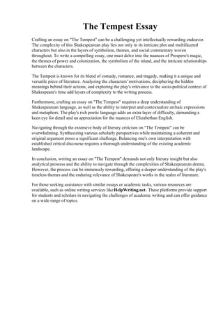 The Tempest Essay.pdf