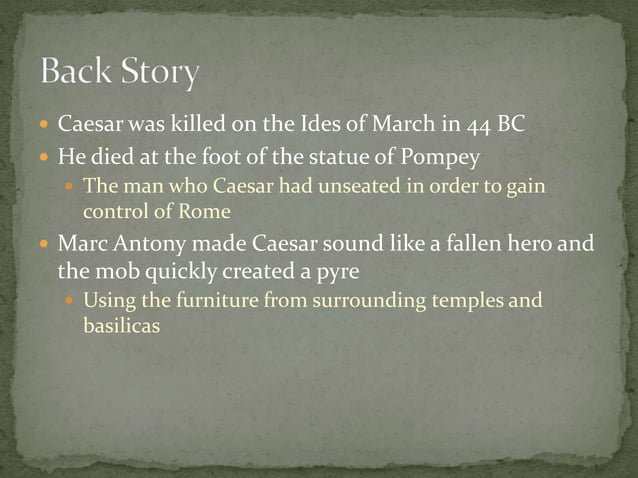 The Temple Of Julius Caesar | PPT