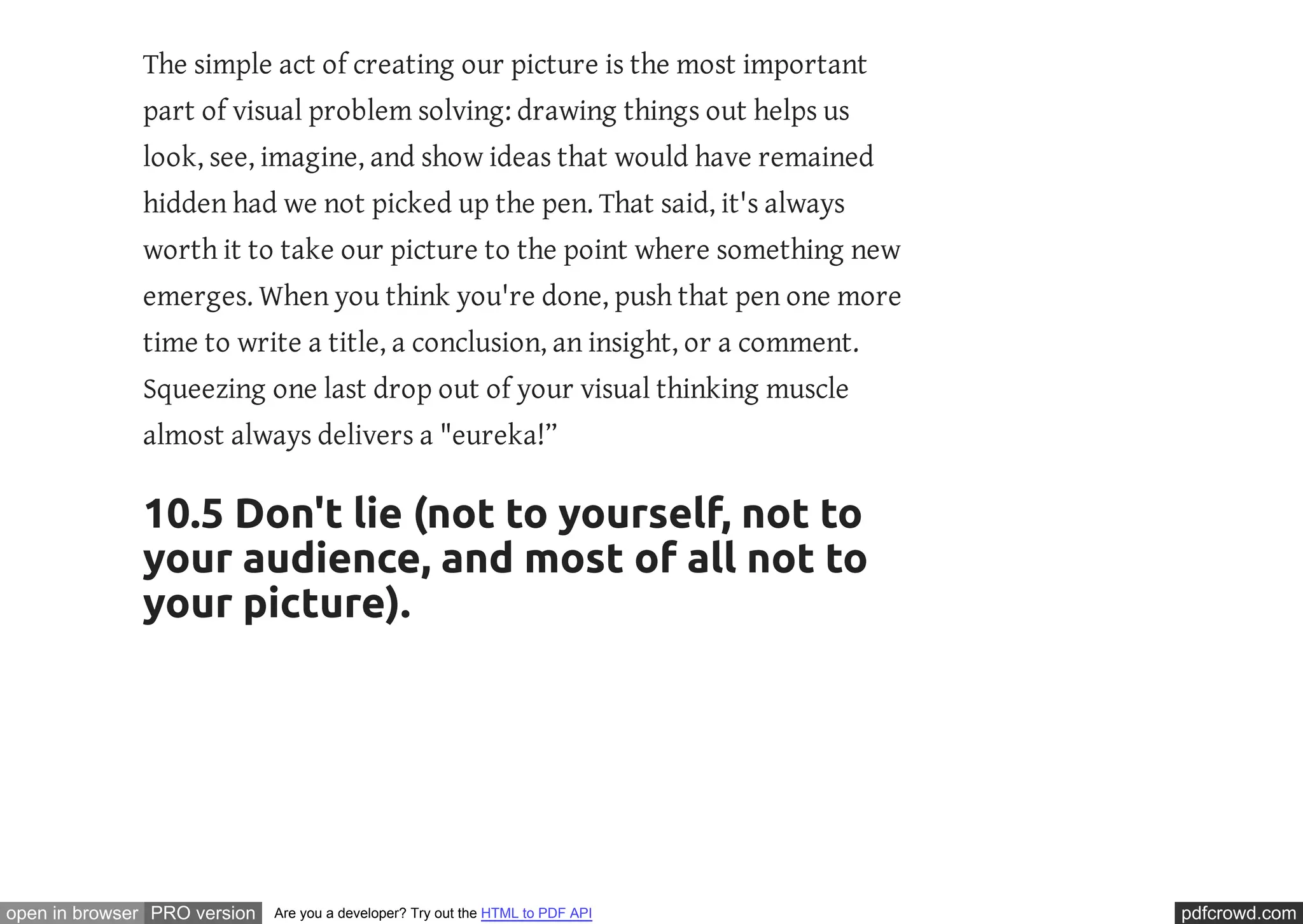 The ten (and a half) commandments of visual thinking | PDF
