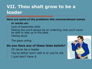 The Ten Commandments of Discipline | PPT