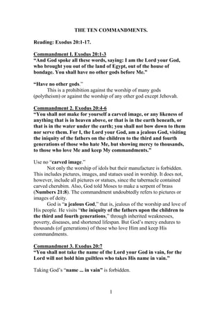 The Ten Commandments | DOCX