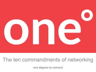 The Ten Commandments of Networking | PPTX