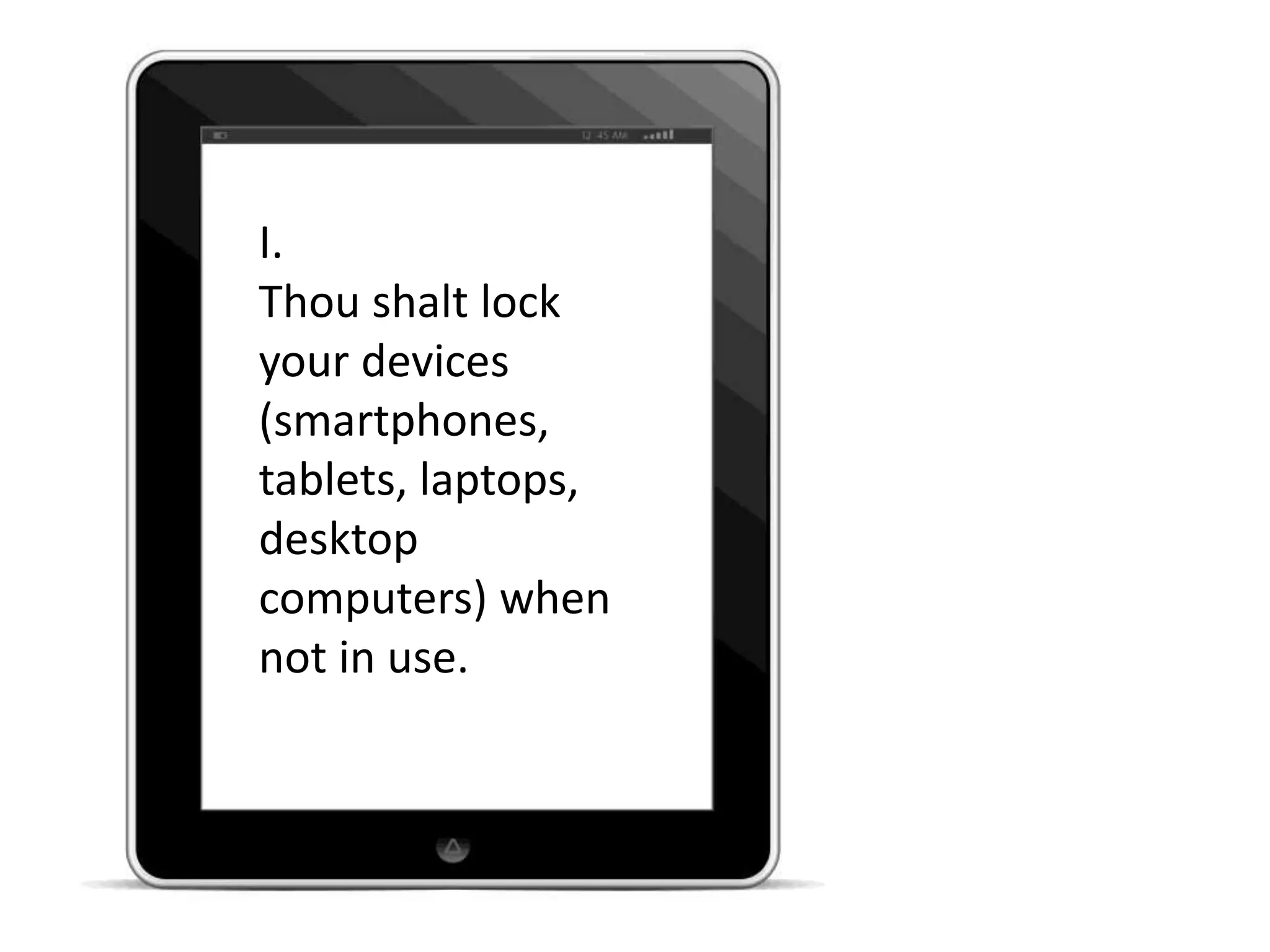 The Ten Commandments Of Online Security And Privacy Pptx