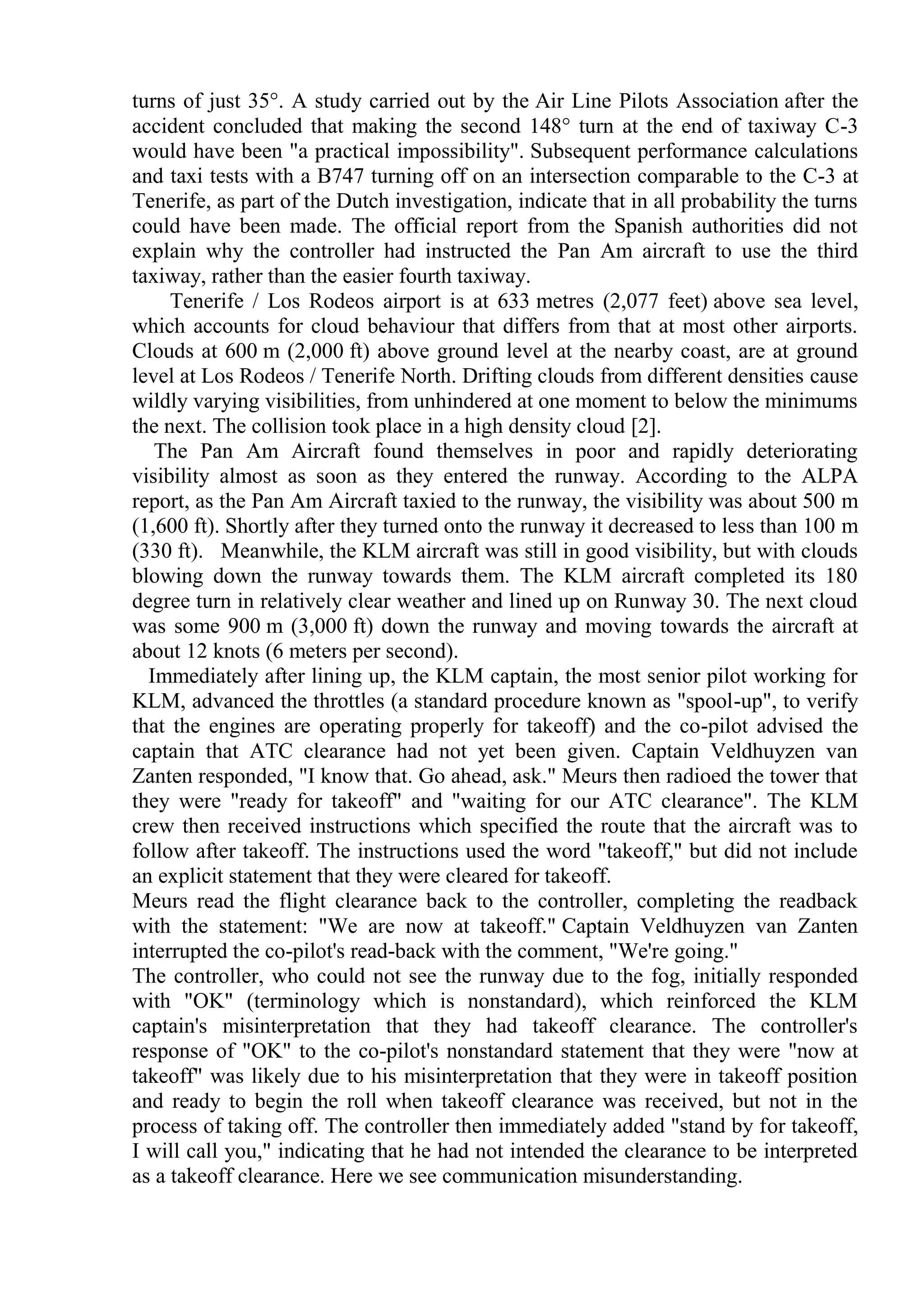 The tenerife disaster окончательный вариант | DOC