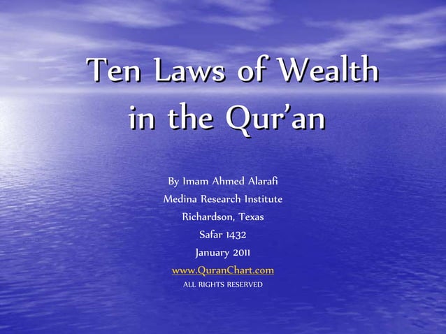 The Ten Laws Of Wealth Ppt Fv | PDF | Islam | Religion & Spirituality