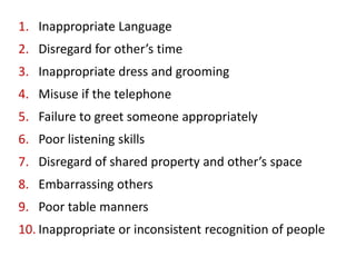 The ten most common etiquette blunders | PPT