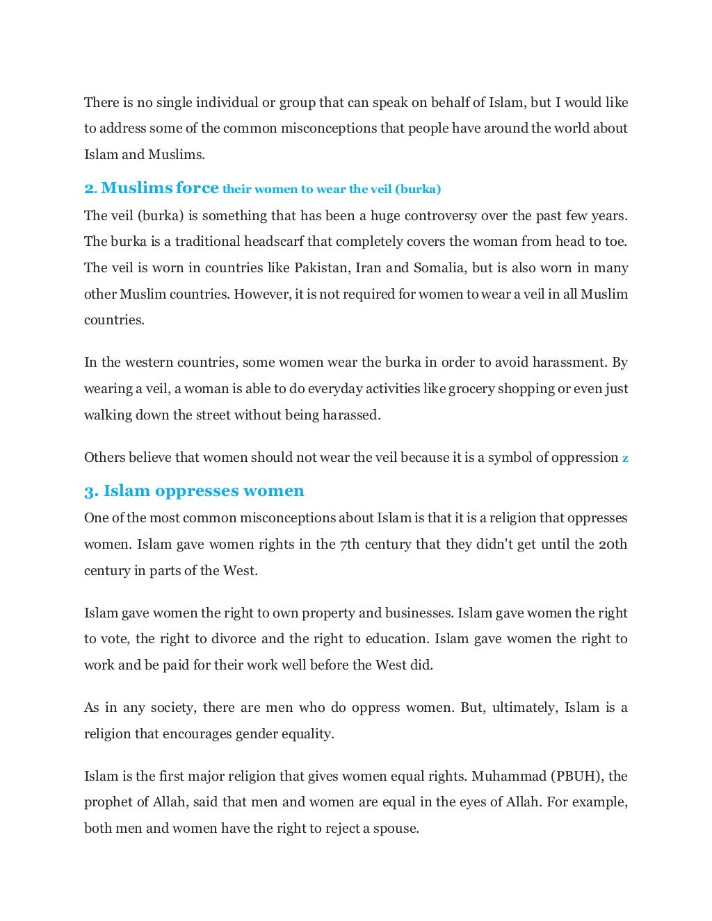 The Ten Most Common Misconceptions About Islam. | PDF