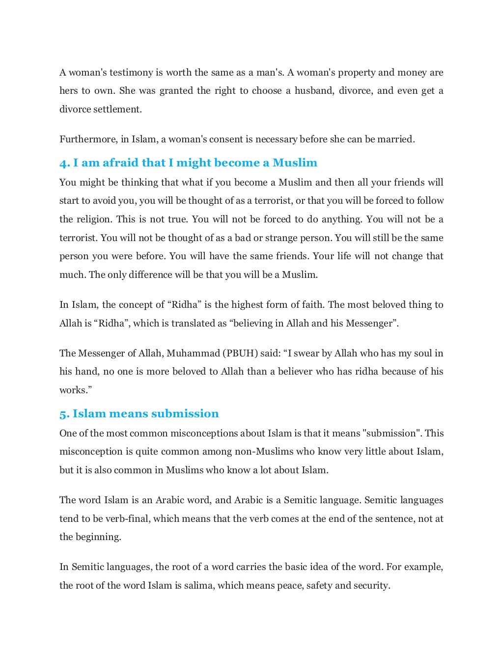 The Ten Most Common Misconceptions About Islam. | PDF