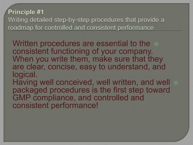 The ten principles of gmp | PPTX