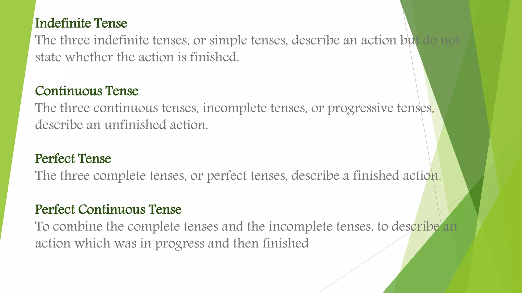 The Tenses | PPTX