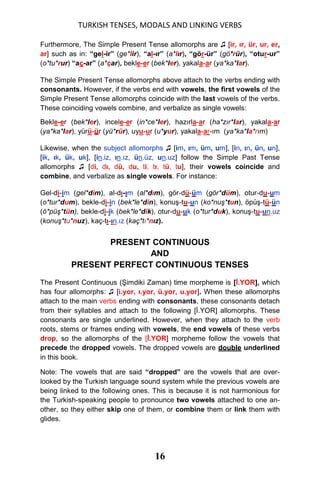 TURKISH TENSES, MODALS and LINKING VRBS | DOCX