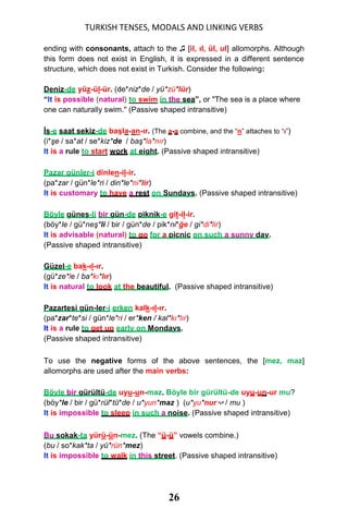 TURKISH TENSES, MODALS and LINKING VRBS | DOCX