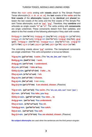 TURKISH TENSES, MODALS and LINKING VRBS | DOCX