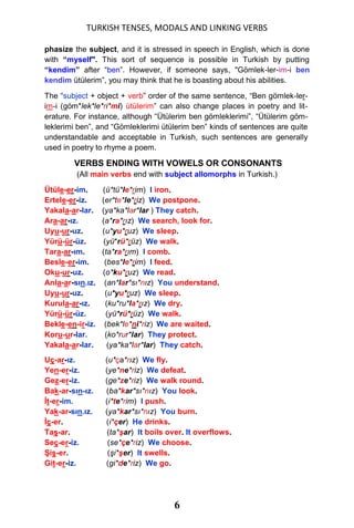 TURKISH TENSES, MODALS and LINKING VRBS | DOCX