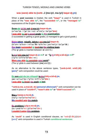 TURKISH TENSES, MODALS and LINKING VRBS | DOCX