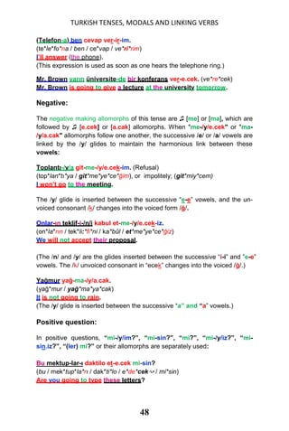 TURKISH TENSES, MODALS and LINKING VRBS | PDF