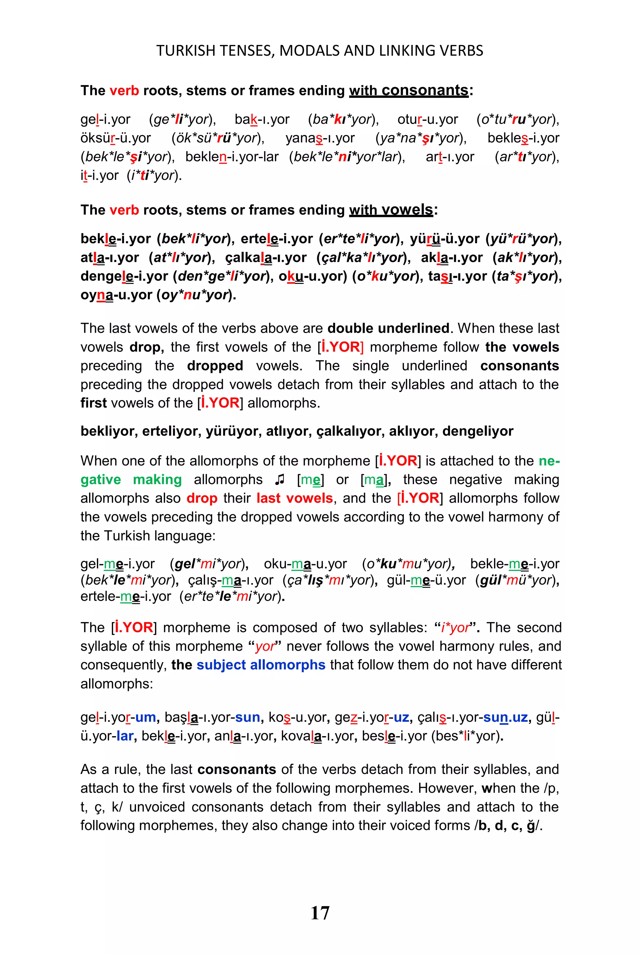 TURKISH TENSES, MODALS and LINKING VERBS in TURKISH and ENGLISH ARE ...