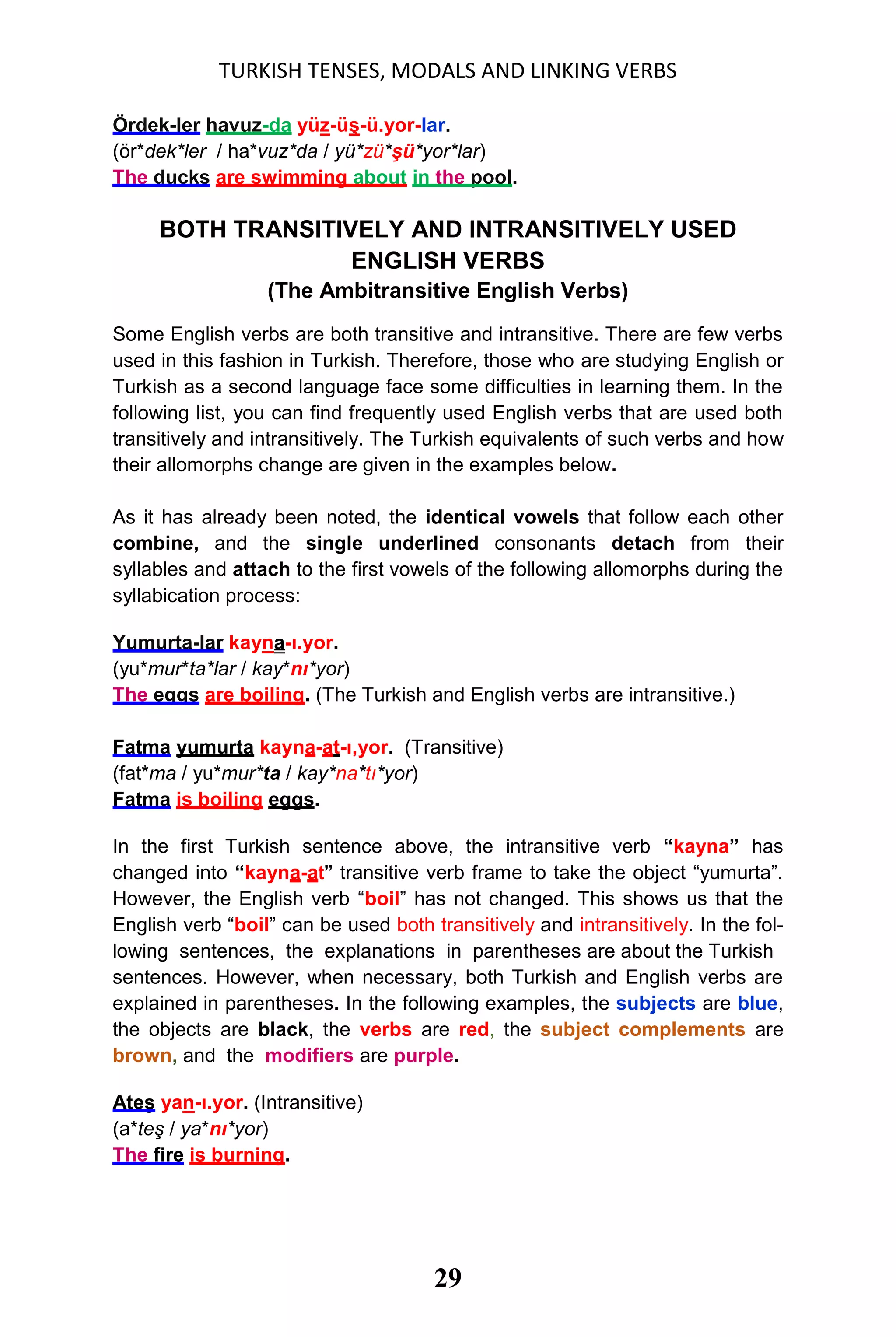 TURKISH TENSES, MODALS and LINKING VERBS in TURKISH and ENGLISH ARE ...