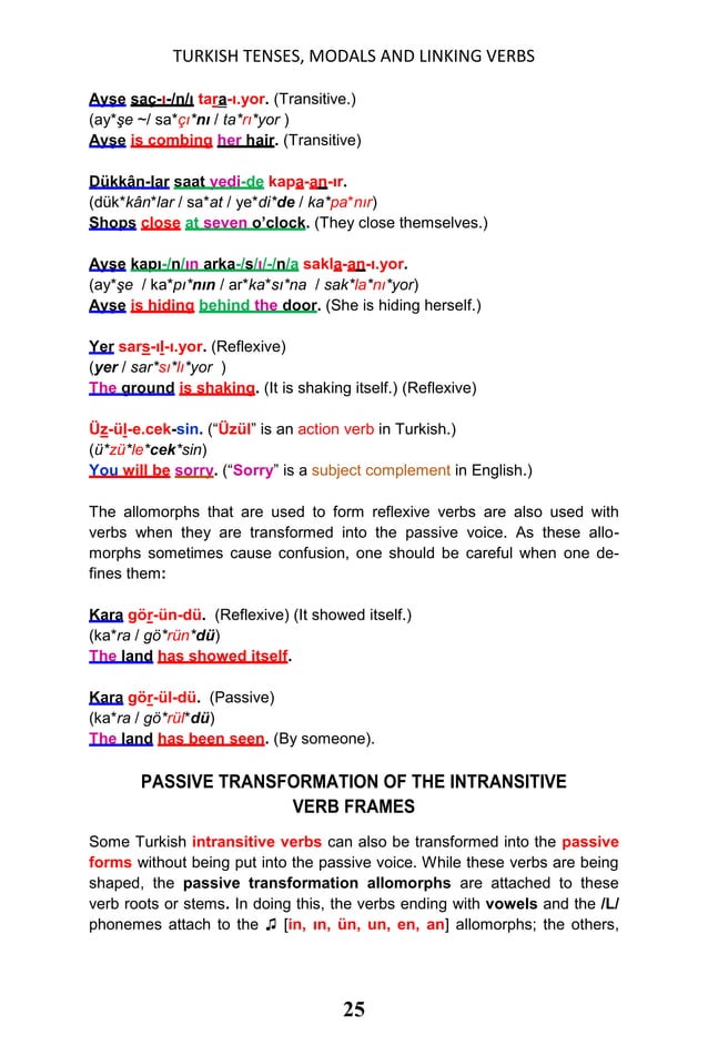 TURKISH TENSES, MODALS and LINKING VERBS in TURKISH and ENGLISH ARE ...