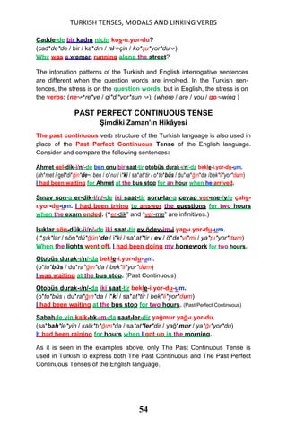 TURKISH TENSES, MODALS and LINKING VERBS in TURKISH and ENGLISH ARE ...