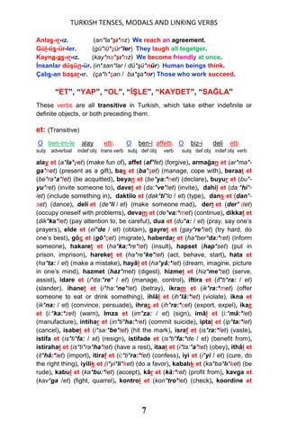 TURKISH TENSES, MODALS and LINKING VERBS in TURKISH and ENGLISH ARE ...
