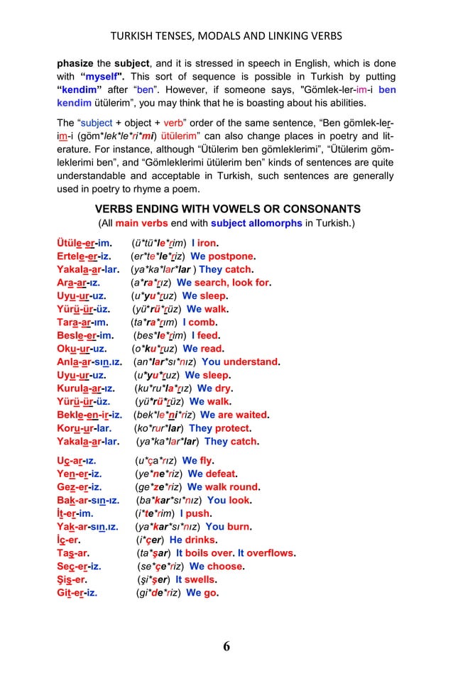 TURKISH TENSES, MODALS and LINKING VERBS in TURKISH and ENGLISH ARE ...