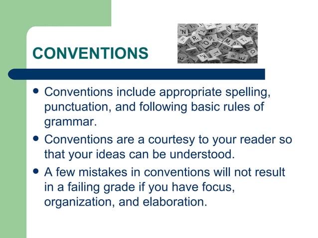 The tenth grade writing assessment | PPT