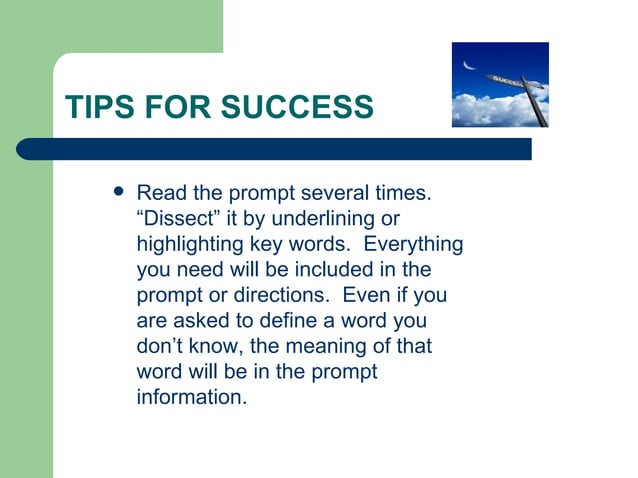 The tenth grade writing assessment | PPT