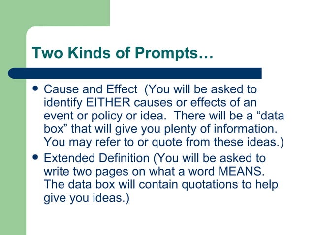The tenth grade writing assessment | PPT