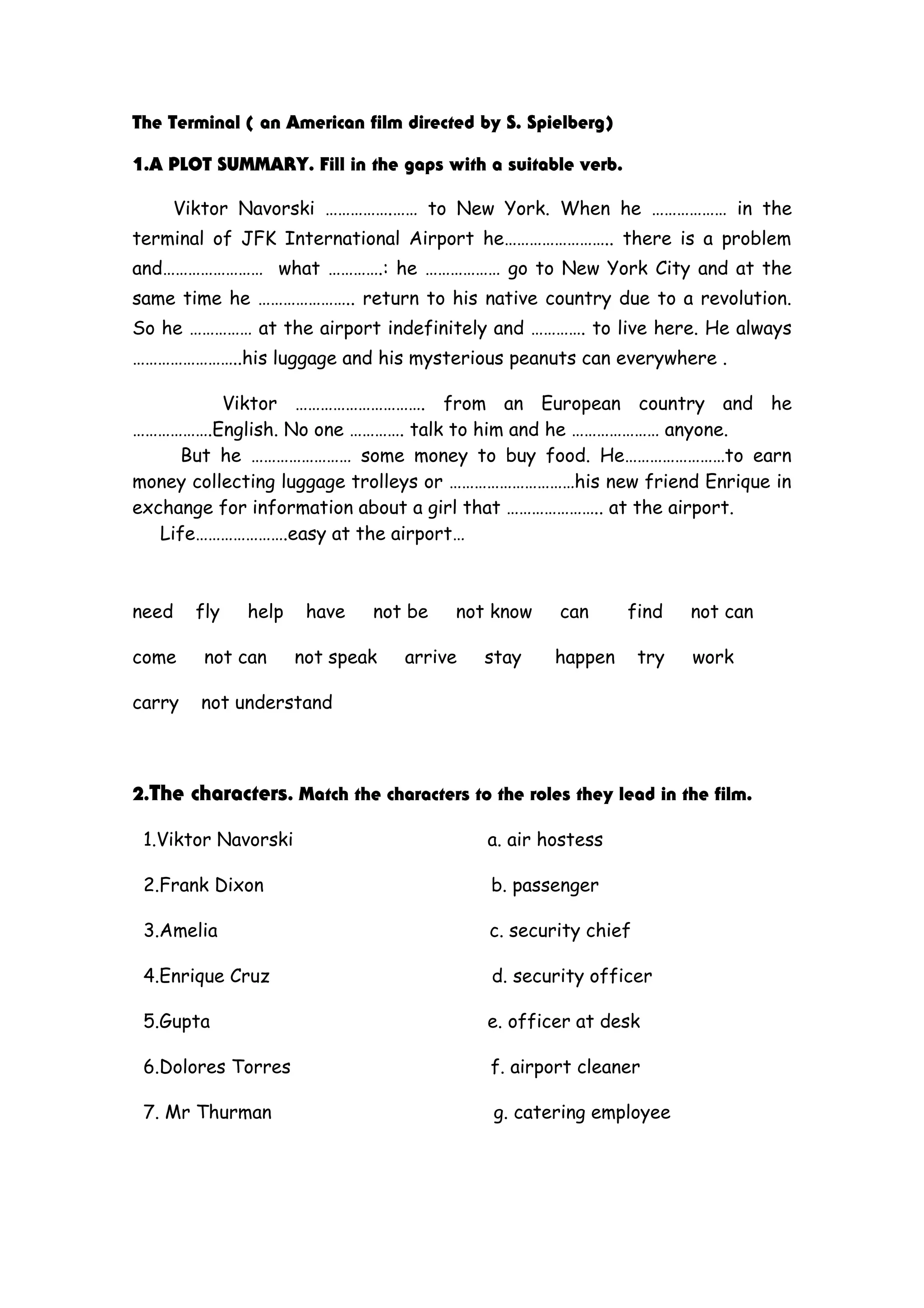 The terminal worksheet | DOC