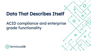 TerminusDB Database Design | PPT