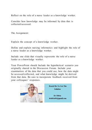 The term knowledge worker” was first coined by management consu | DOCX