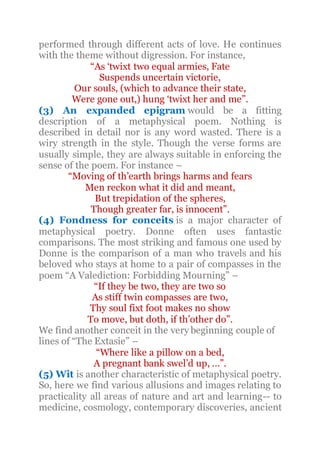 The term metaphysical or metaphysics in poetry is the fruit of ...