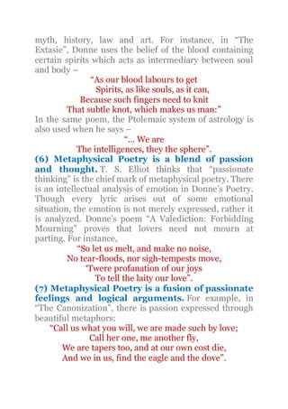 The term metaphysical or metaphysics in poetry is the fruit of ...