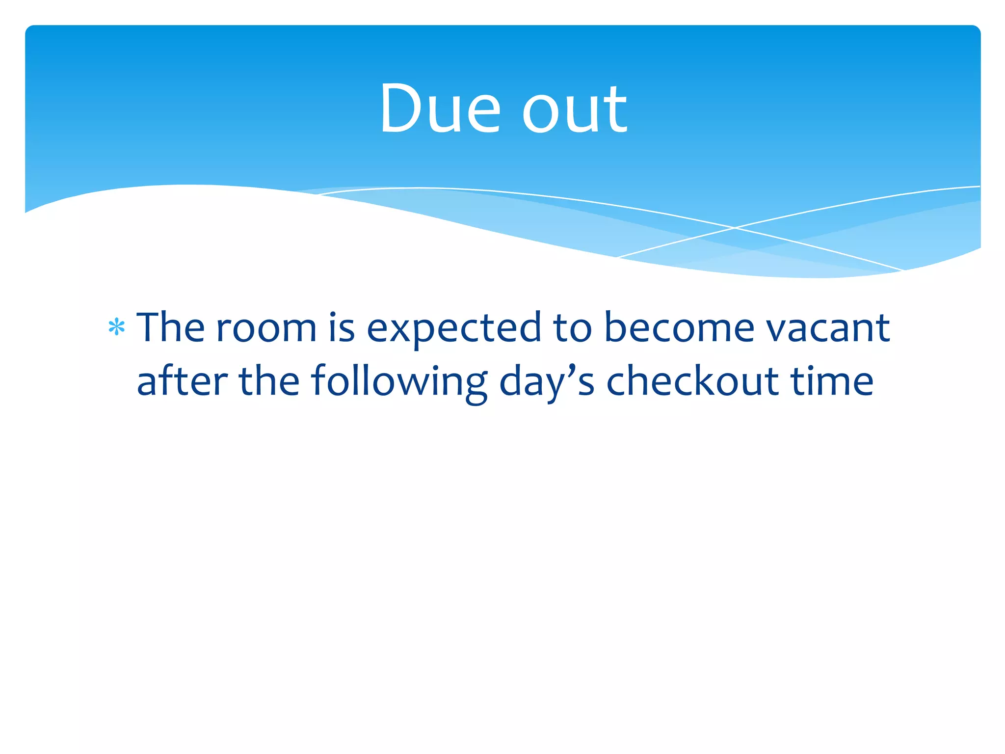 The terms of room status | PPTX