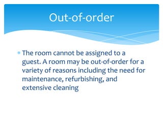 The terms of room status | PPTX