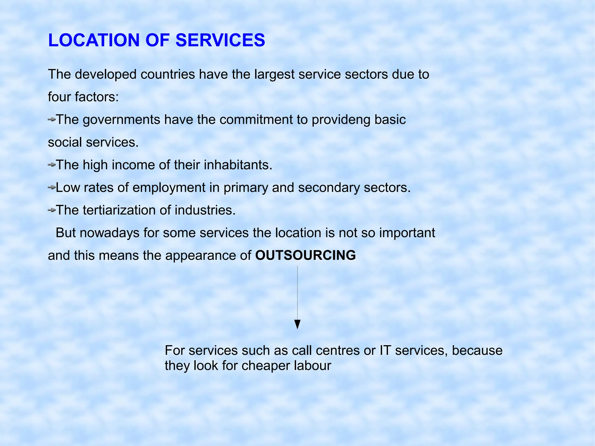 The tertiary sector | ODP