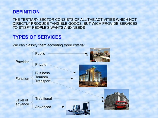 The tertiary sector | ODP | Business | Business and Finance