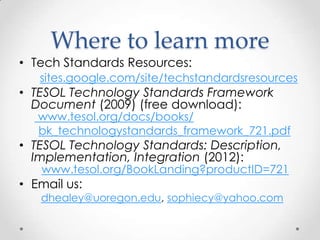 The TESOL Technology Standards FLiT 2013 | PPT
