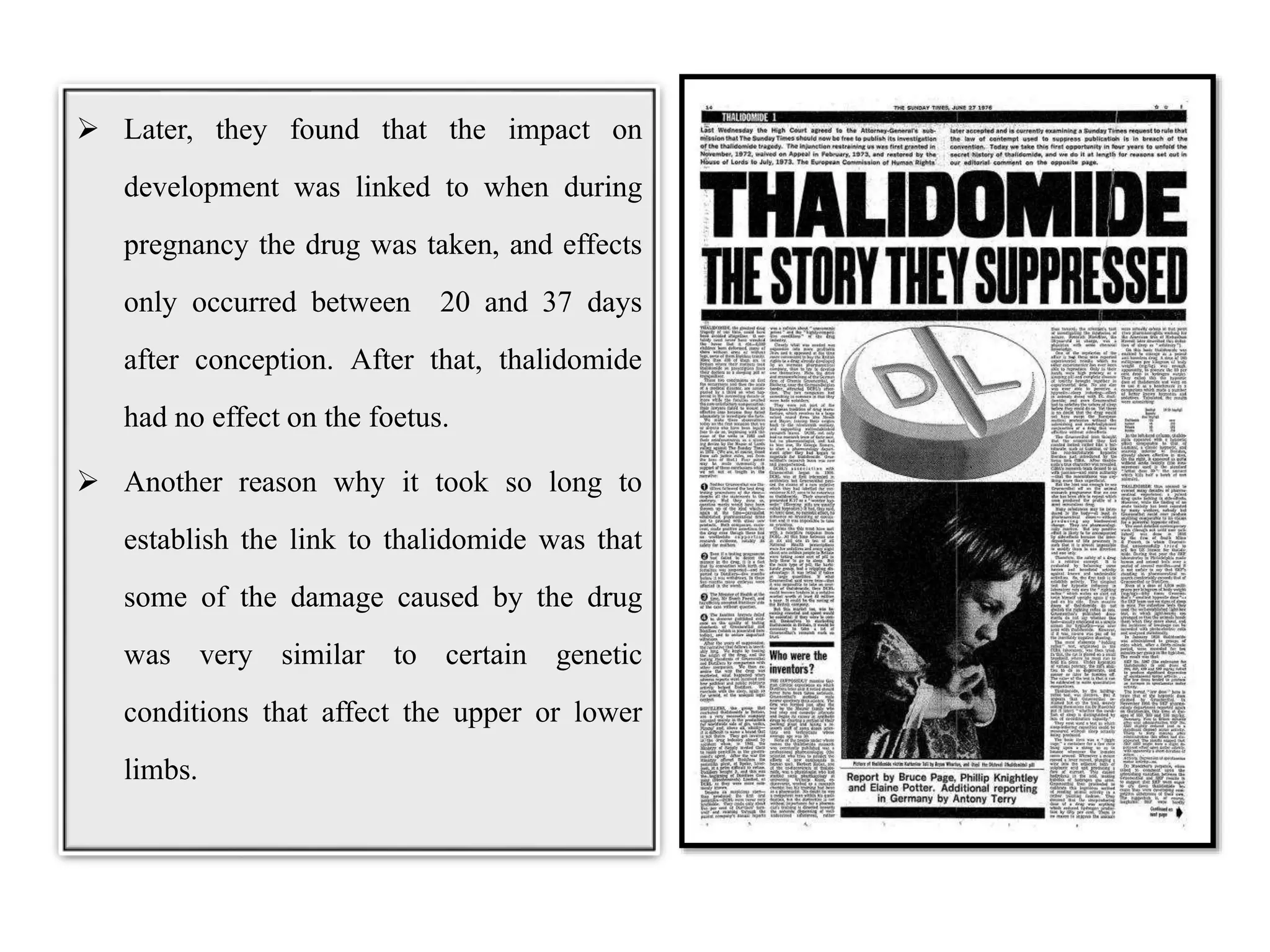 The Thalidomide tragedy.pptx | Pregnancy | Reproductive Health