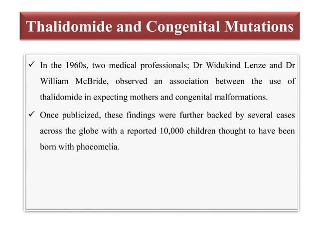 The Thalidomide tragedy.pptx | Pregnancy | Reproductive Health