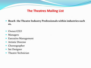The theatres mailing list | PDF