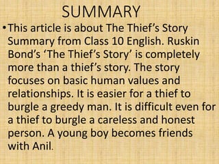 The theif's story | PPTX