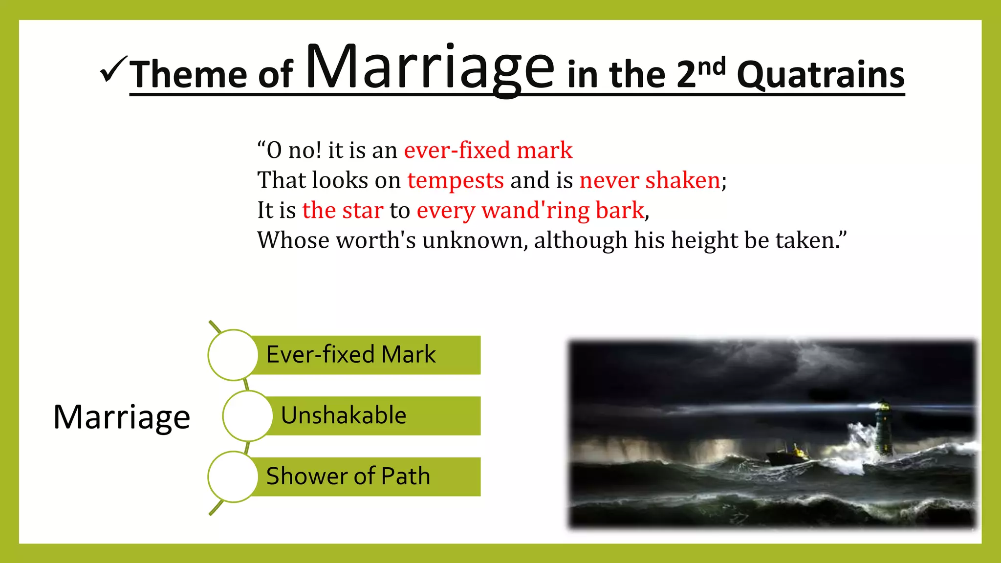 The themes of sonnet 116 | PPTX