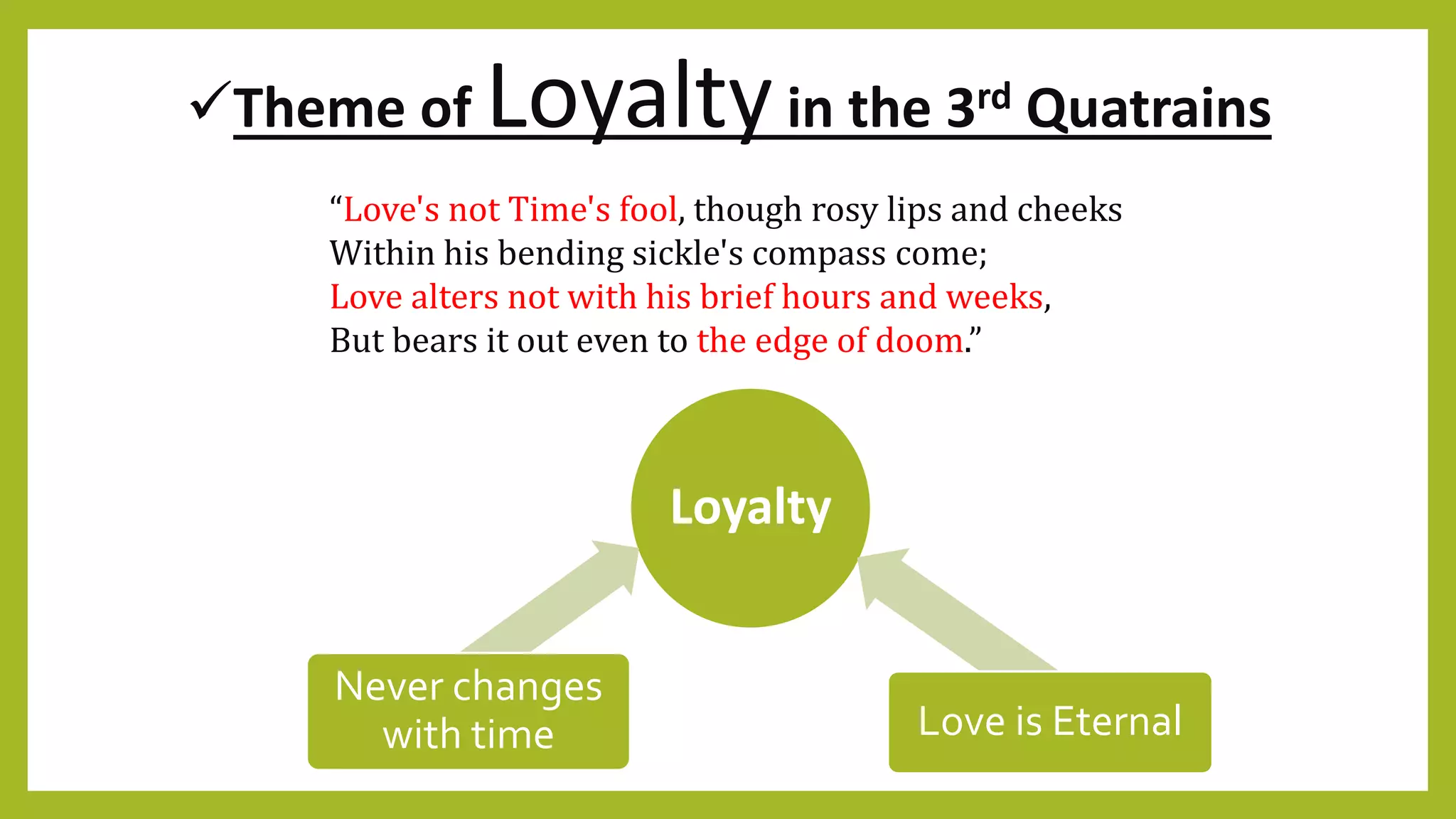 The themes of sonnet 116 | PPTX