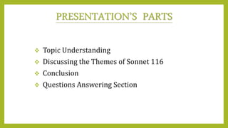 The themes of sonnet 116 | PPTX