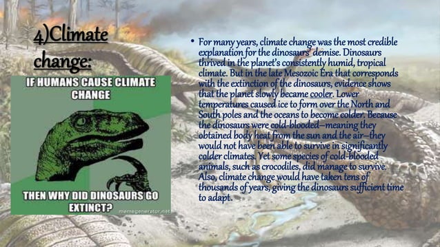 The theories of dinosaur extinction | PPTX