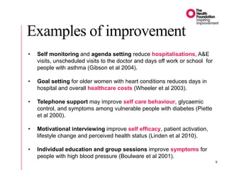 The theory and evidence behind self management | PPTX